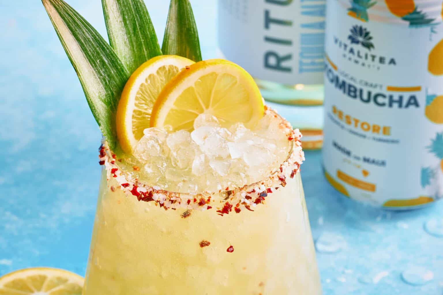 Tropical Kombucharita (mocktail) | The Dinner Bell