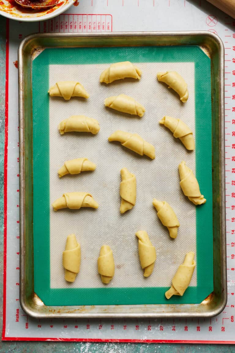 Traditional Kifle Crescent Cookies with Homemade Jam