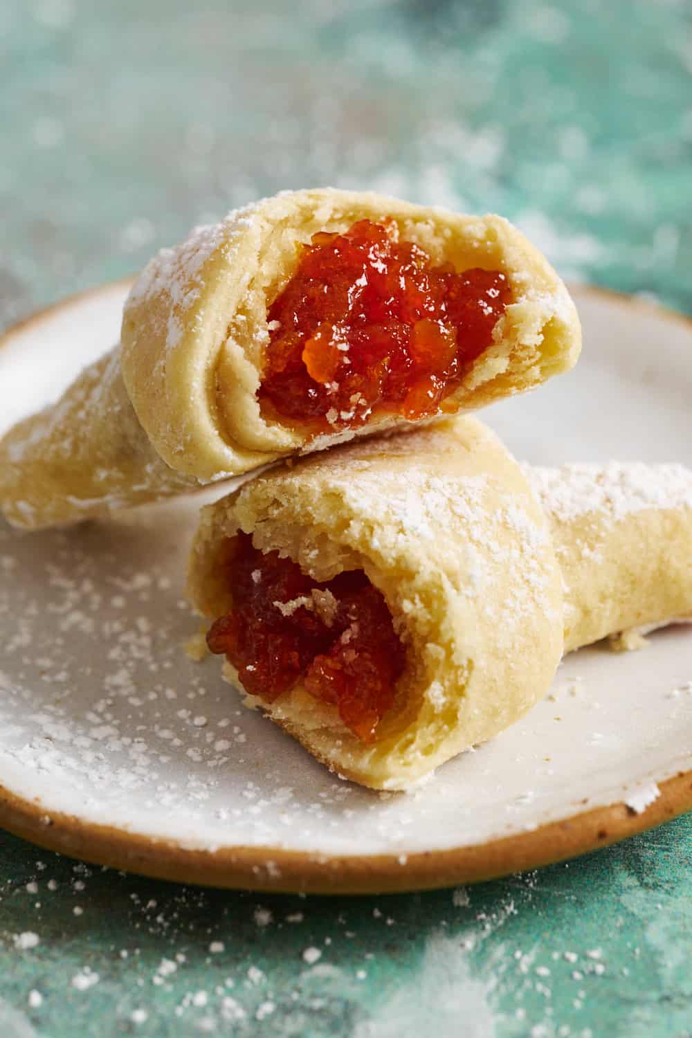 Traditional Kifle Crescent Cookies with Homemade Jam