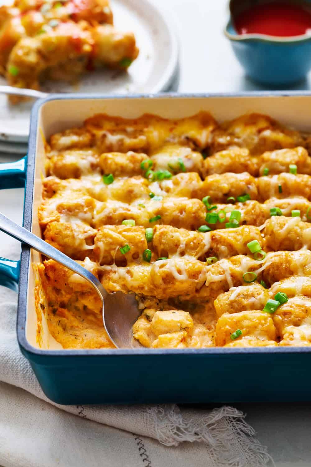 Buffalo Chicken Tater Tot Casserole Recipe