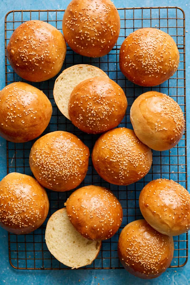 Discard Burger Buns (Quick Sourdough Recipe)